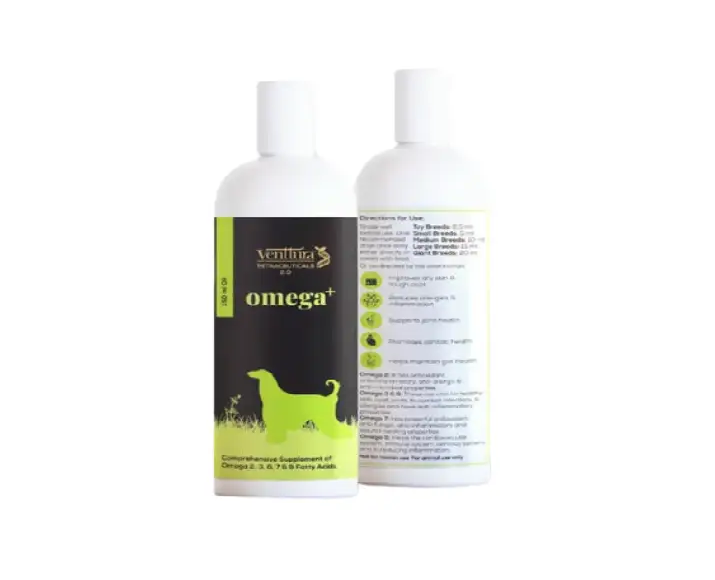 Venttura Omega 3 Plus Skin & Coat Syrup For Dogs Healthy Skin & Shiny ...